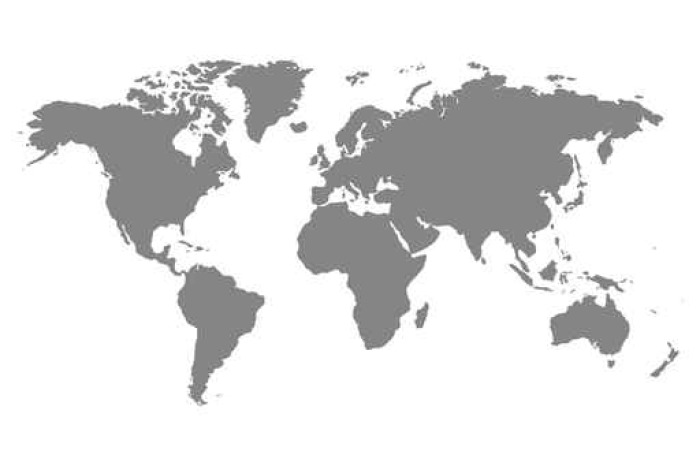 Vinilo Pixerstick Gris mapa del mundo en blanco. • Pixers® - Vivimos ...