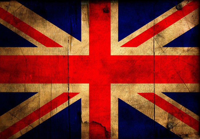 Fotobehang Grunge Groot-Brittannië vlag • Pixers® - We leven om te ...