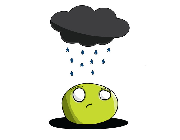 Sad Blob Sticker • Pixers® • We live to change