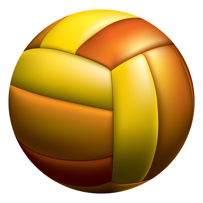Vinilo Pixerstick Balón de voleibol aislado en blanco. Ilustración del ...