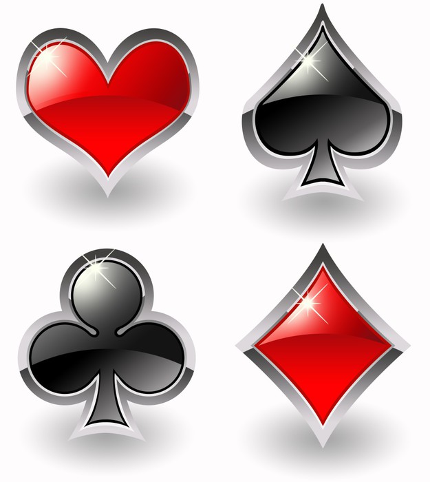Sticker Glossy symboles de cartes à jouer • Pixers® - Nous vivons pour ...