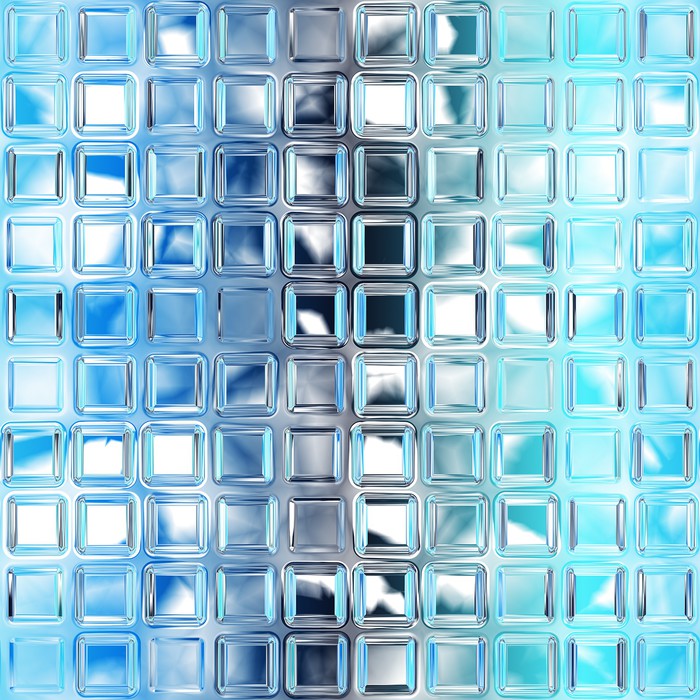 Sticker Transparente en verre bleu texture tuiles • Pixers® - Nous ...