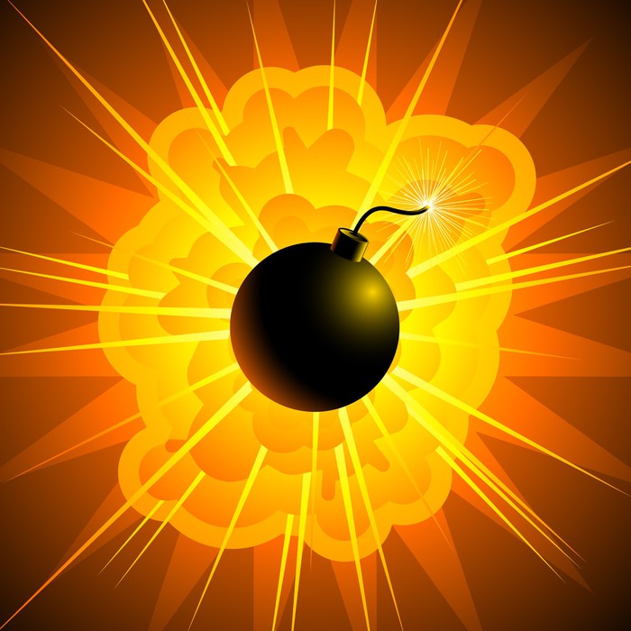 Fotomural Bomba explotando • Pixers® - Vivimos para cambiar