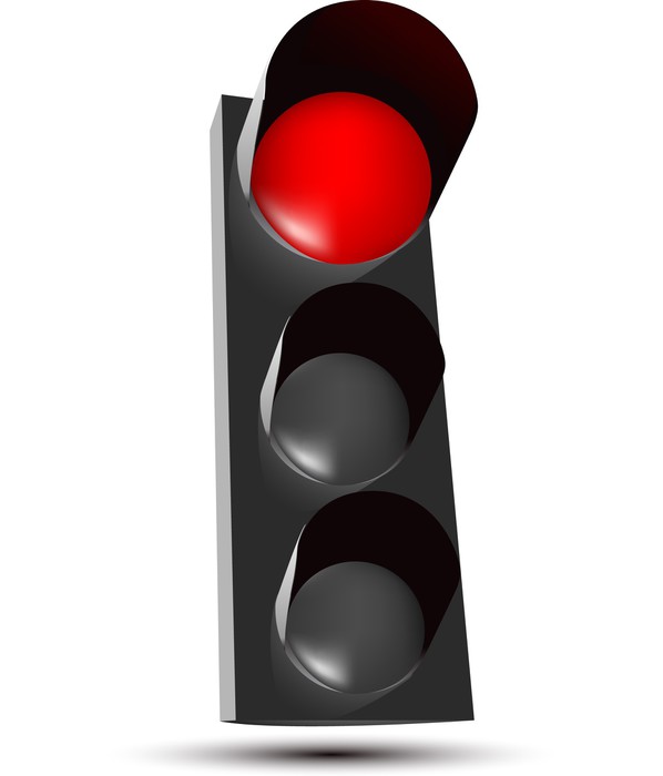 Sticker Feu tricolore - Rouge • Pixers® - Nous vivons pour changer