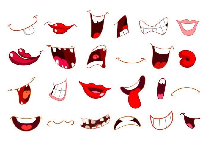 Sticker Cartoon bouche • Pixers® - Nous vivons pour changer