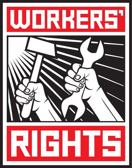 worker`s rights poster (workers rights design) Sticker • Pixers® • We ...