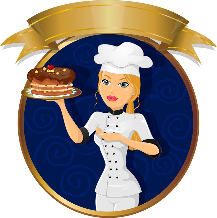 Female Pastry Chef Clipart