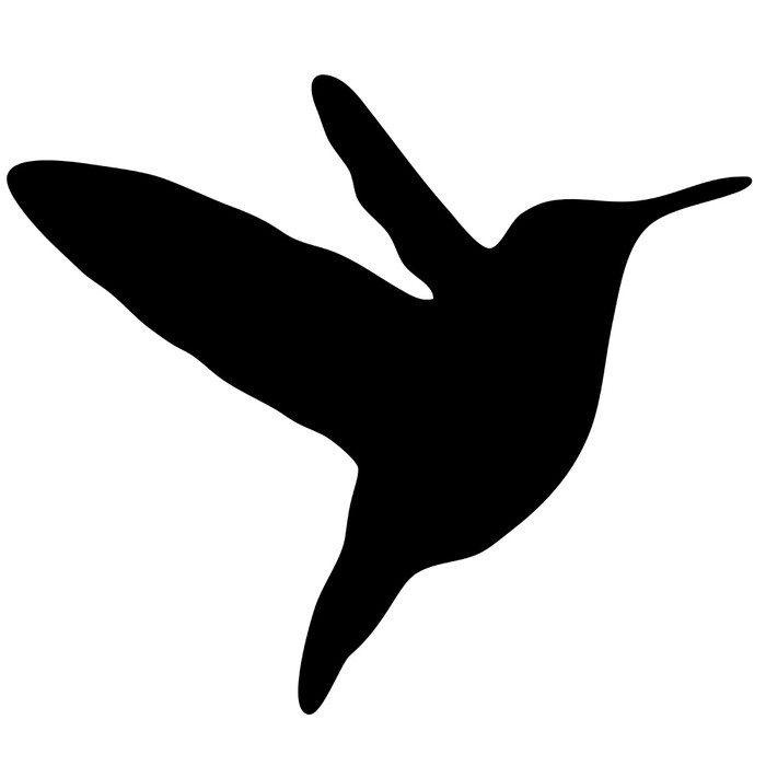Fotomural Colibrí silueta • Pixers® - Vivimos para cambiar