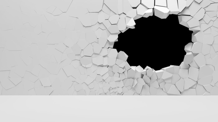 Fotomural Muro de hormigón roto • Pixers® - Vivimos para cambiar