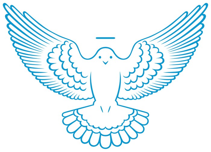 Fotomural Vector símbolo de la paloma • Pixers® - Vivimos para cambiar