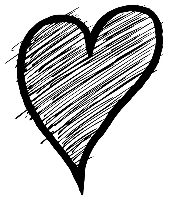 Vinilo Pixerstick Corazón signo de rayas - Vector • Pixers® - Vivimos ...