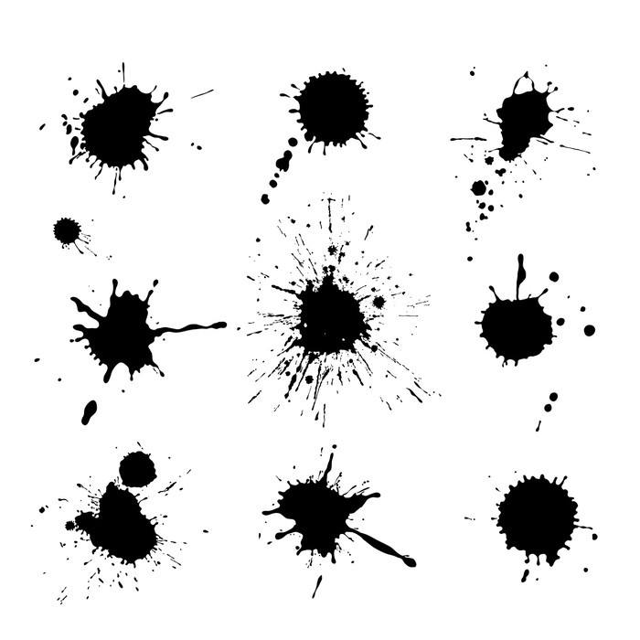 Papier peint Taches d'encre noir Ensemble • Pixers® - Nous vivons pour ...