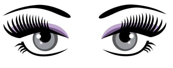 Canvastavla Vektor ögon med långa ögonfransar • Pixers® - Vi lever för ...
