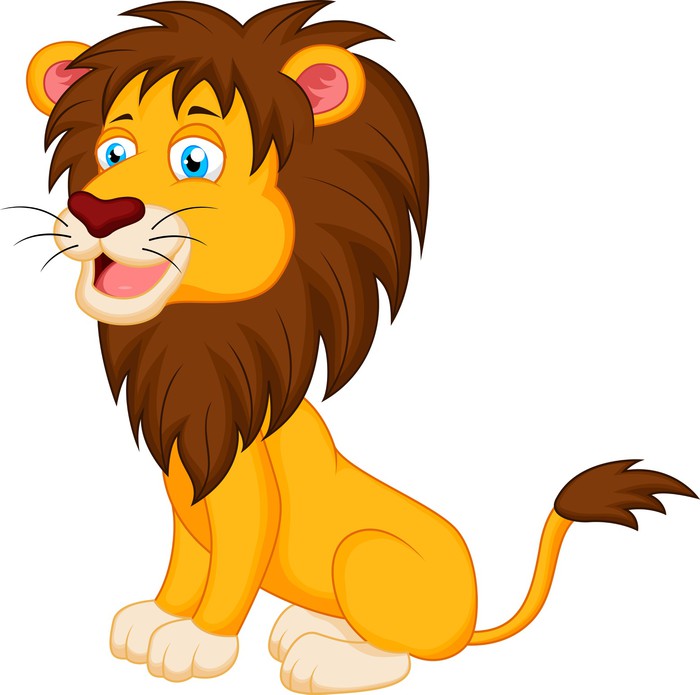 Fototapet Lejon tecknad • Pixers® - Vi lever för förändring