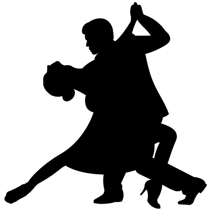 Sticker Silhouette - Couple de danseurs de Tango • Pixers® - Nous ...