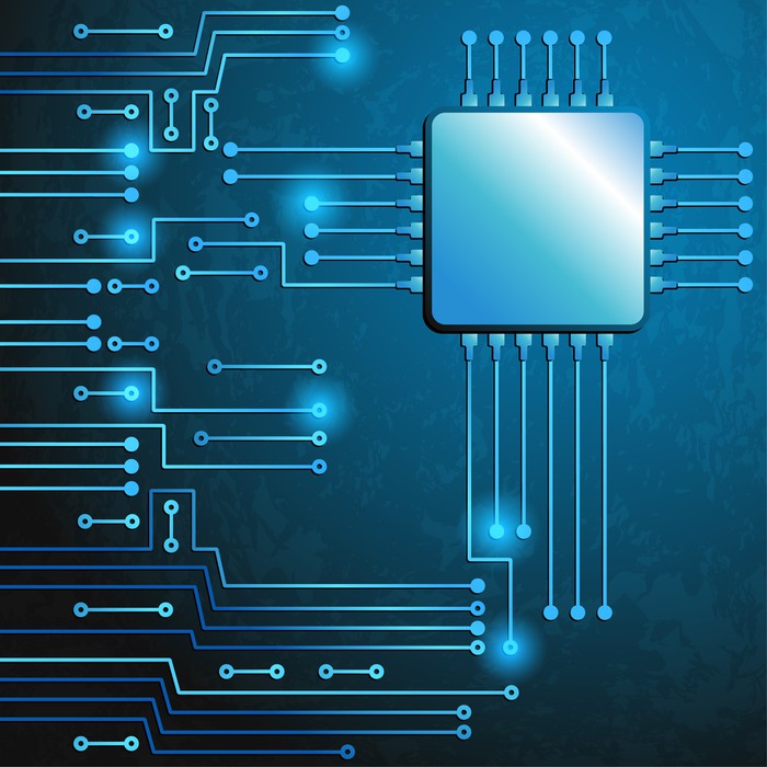 Tableau sur Toile Dessin circuit électronique moderne • Pixers® - Nous ...