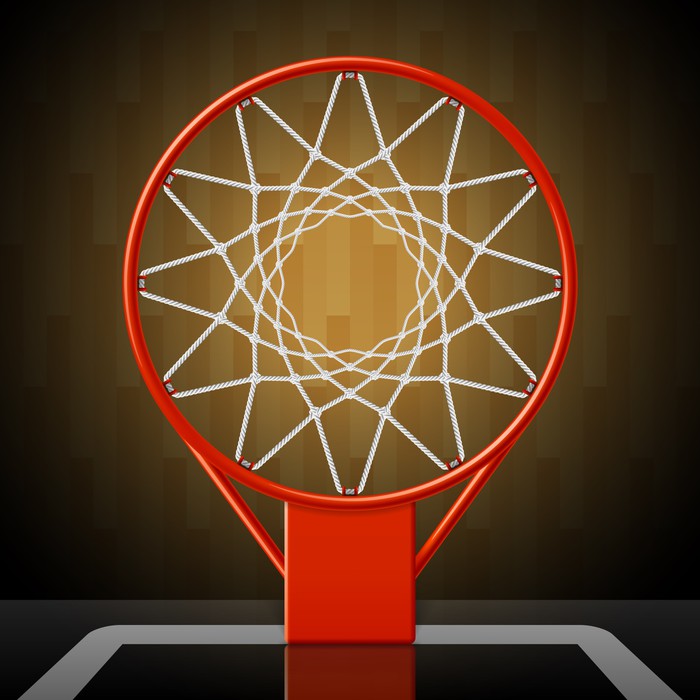 Basketball hoop, top view Wall Mural • Pixers® • We live to change
