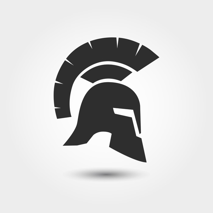 Poster Vector silhouette romano o elmo greco • Pixers® - Viviamo per il ...